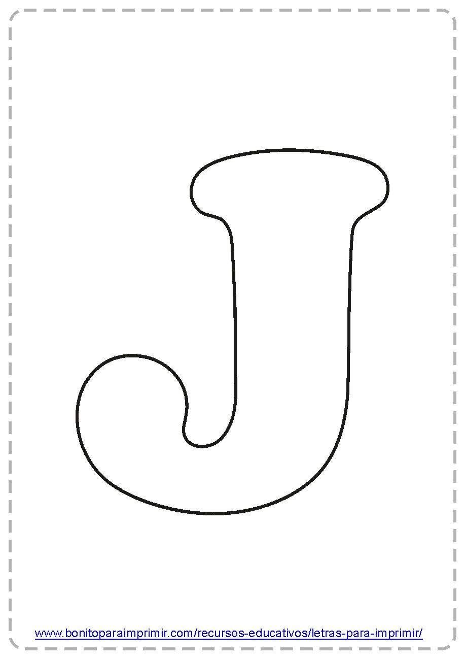 Letra J Para Imprimir Grande - BRAINCP