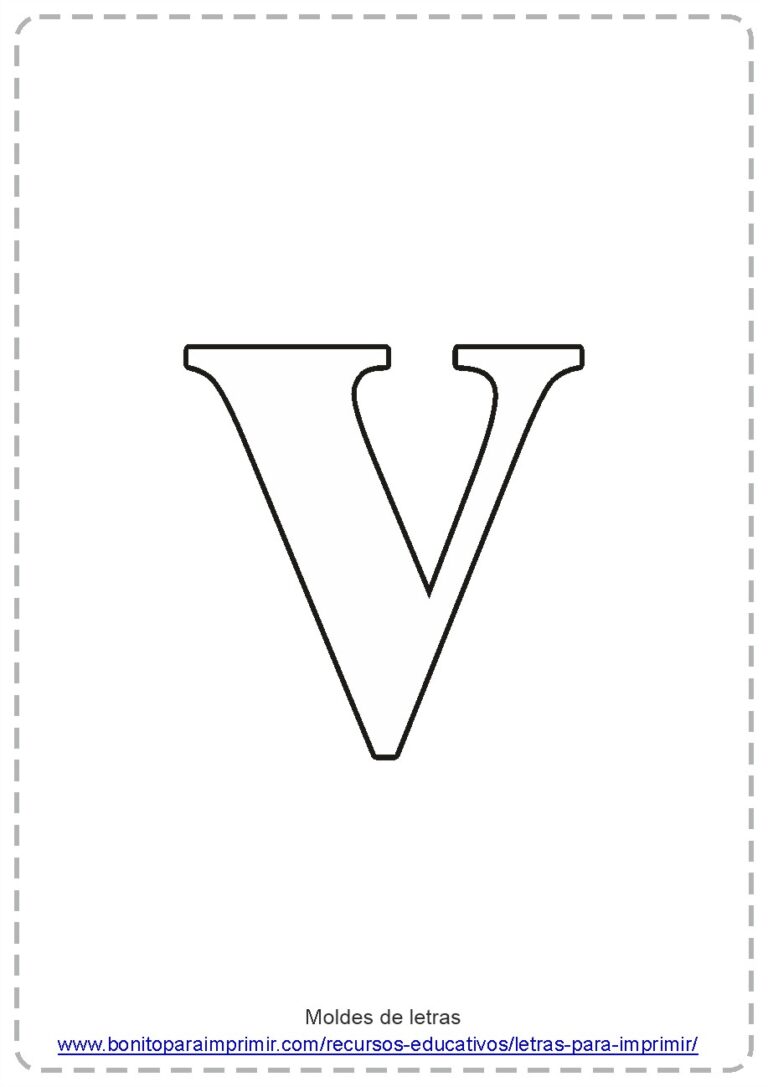 Letra V para imprimir - Imagenes12