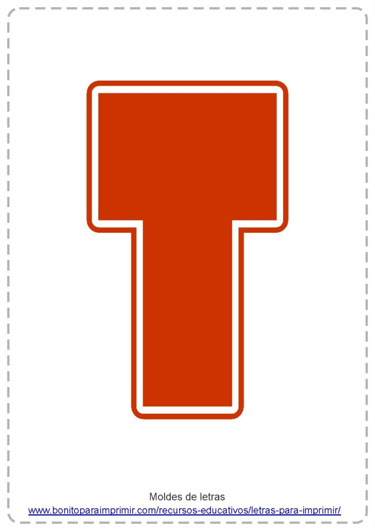 Letra T para imprimir - Imagenes12