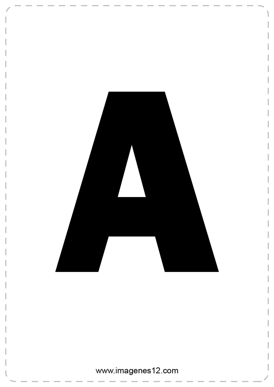 ⚡ letras A para imprimir 📒【MOLDE-PDF】