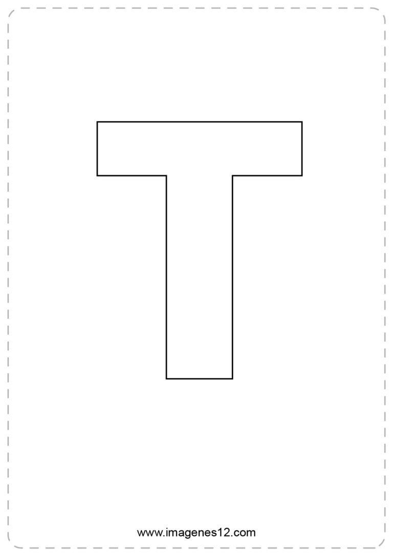 Letra T para imprimir - Imagenes12