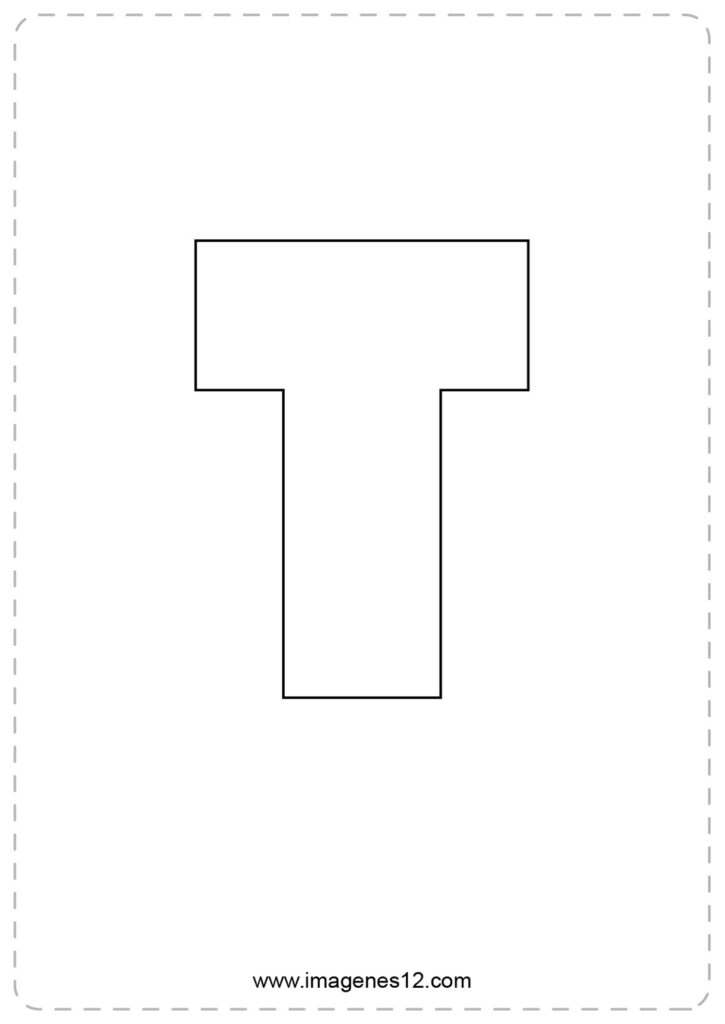Letra T para imprimir - Imagenes12