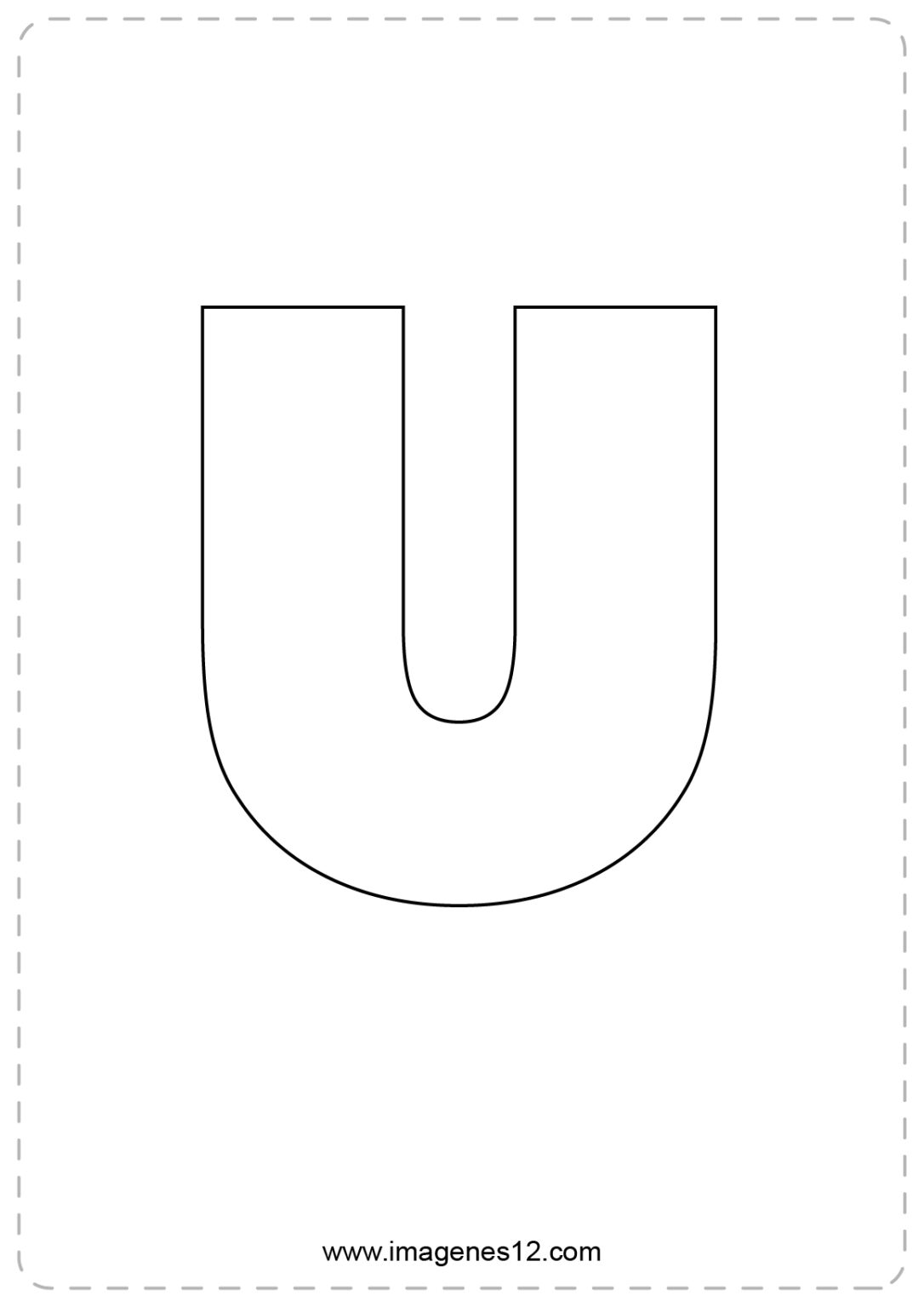 Letra U para imprimir - Imagenes12