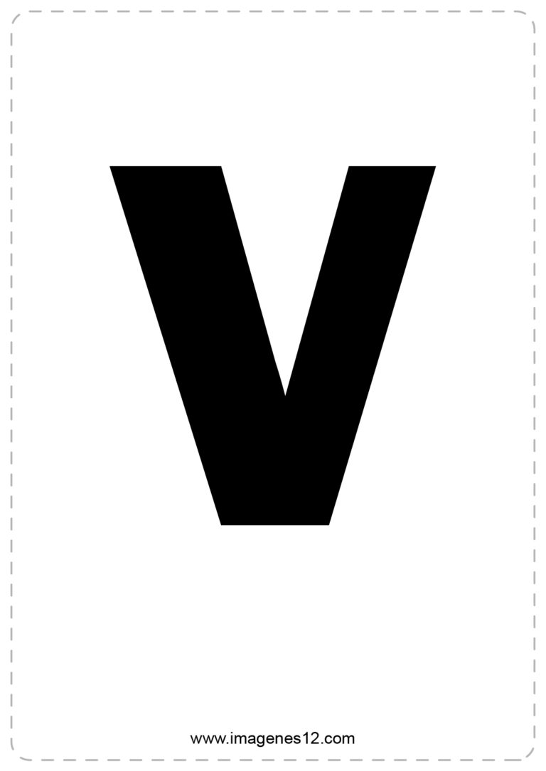Letra V para imprimir - Imagenes12