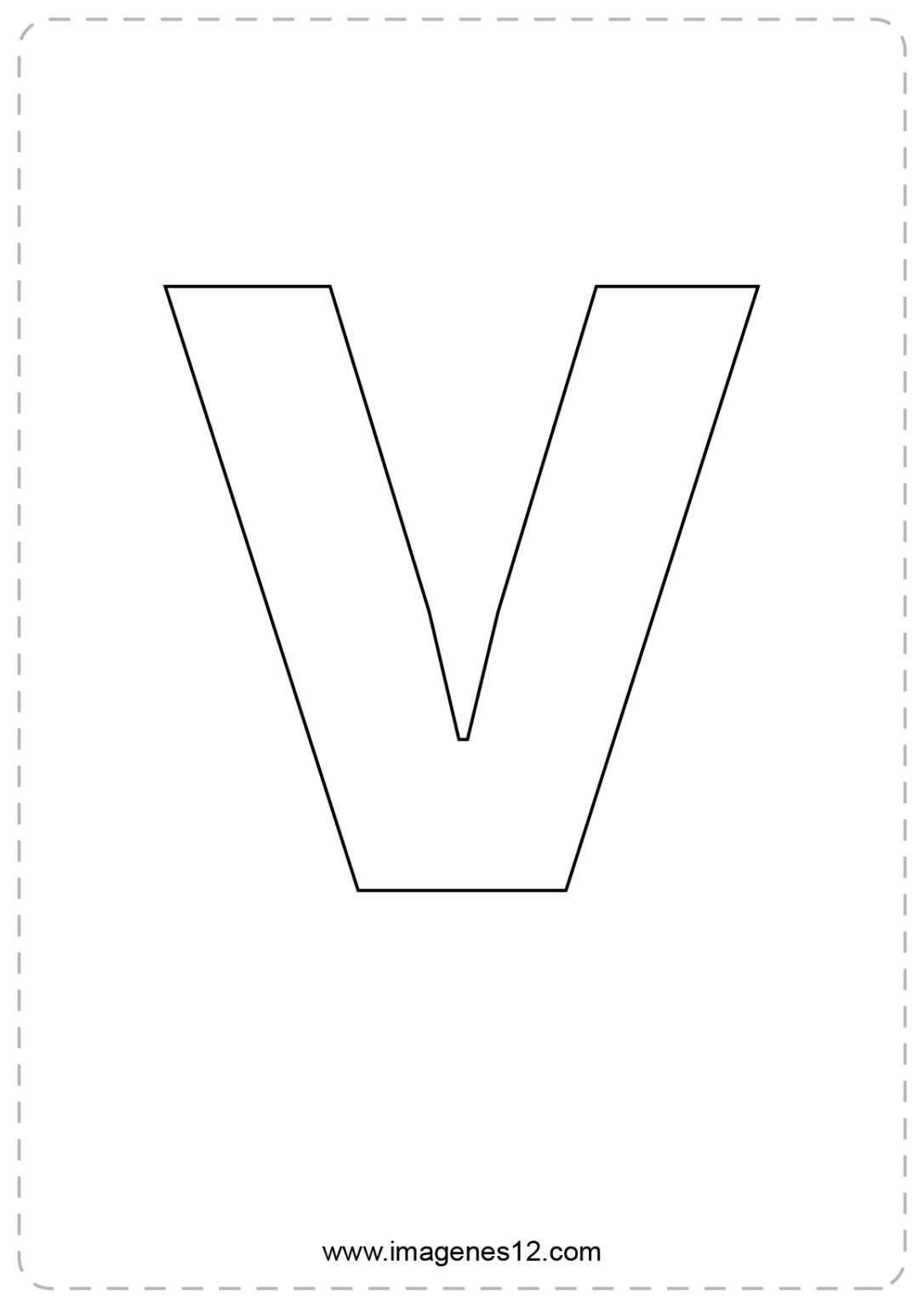 Letra V para imprimir - Imagenes12