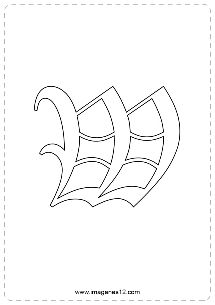 Letra W para imprimir - Imagenes12