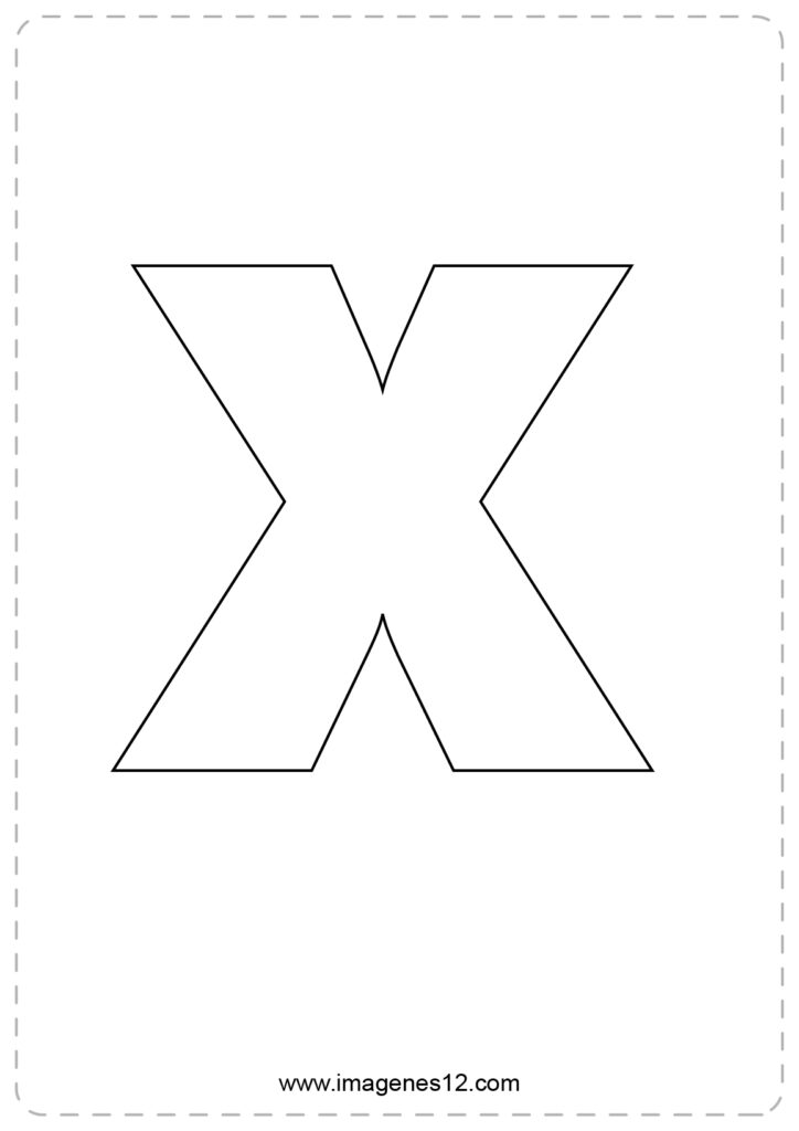 Letra X para imprimir - Imagenes12