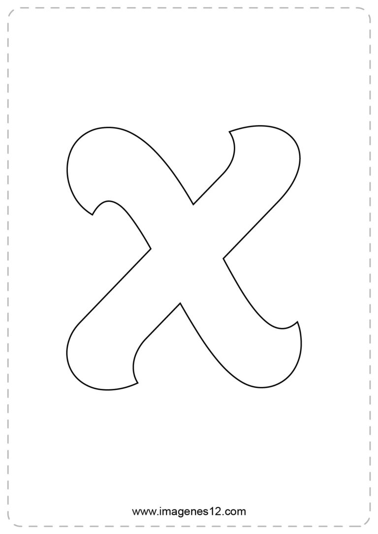 Letra X para imprimir - Imagenes12