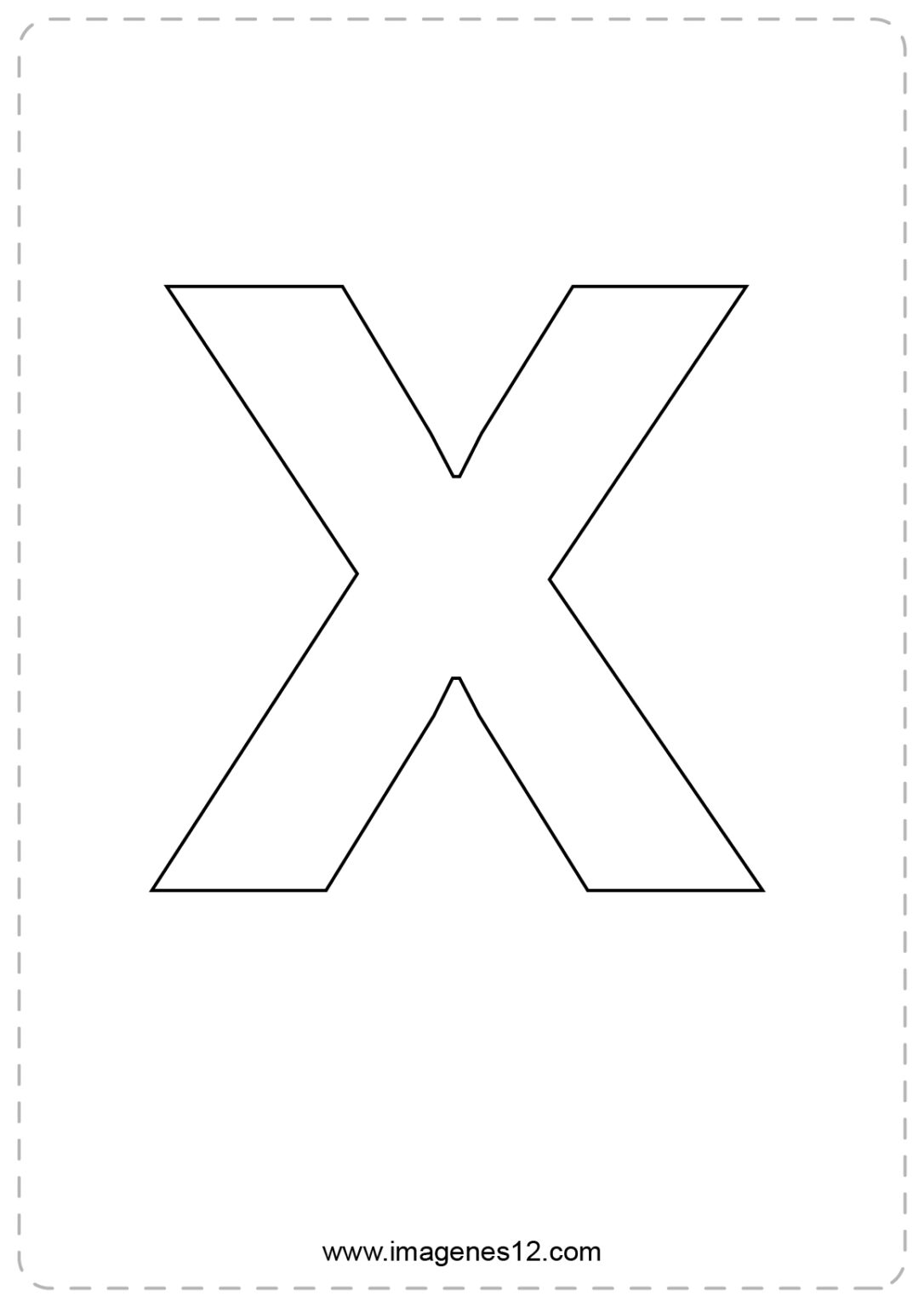 Letra X para imprimir - Imagenes12