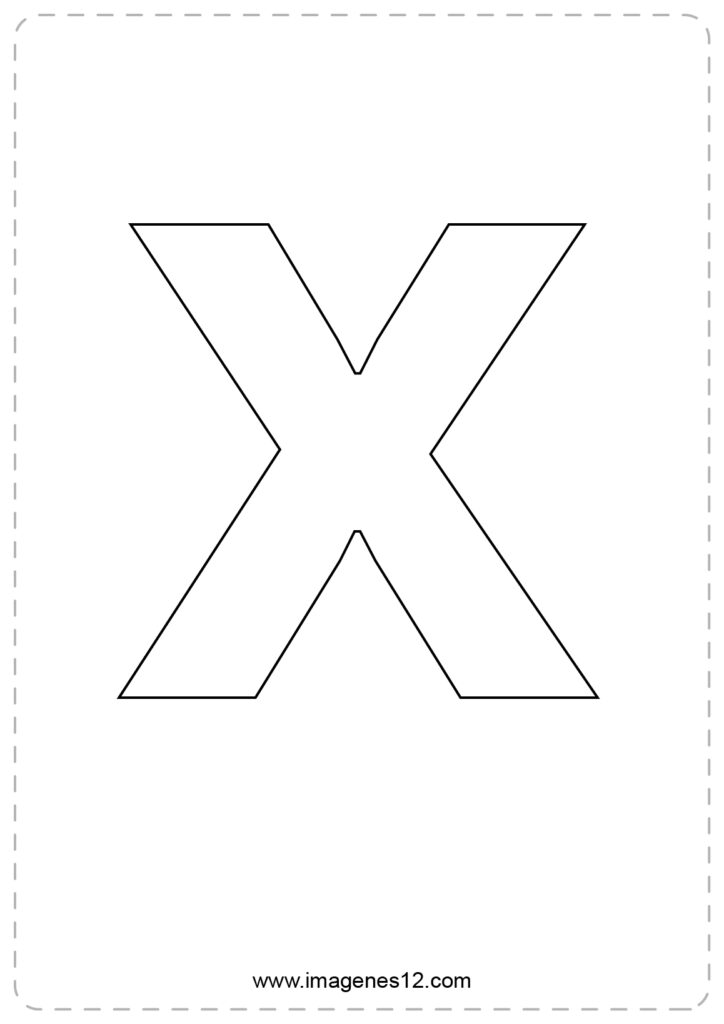 Letra X para imprimir - Imagenes12