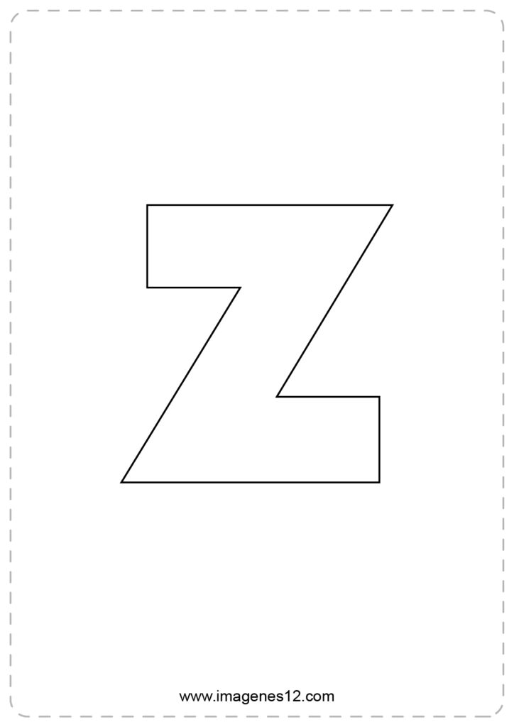Letra Z para imprimir - Imagenes12