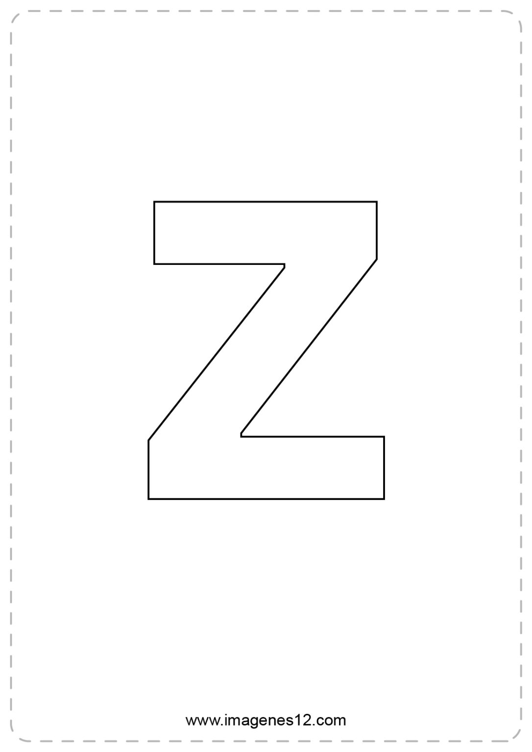 Letra Z para imprimir - Imagenes12