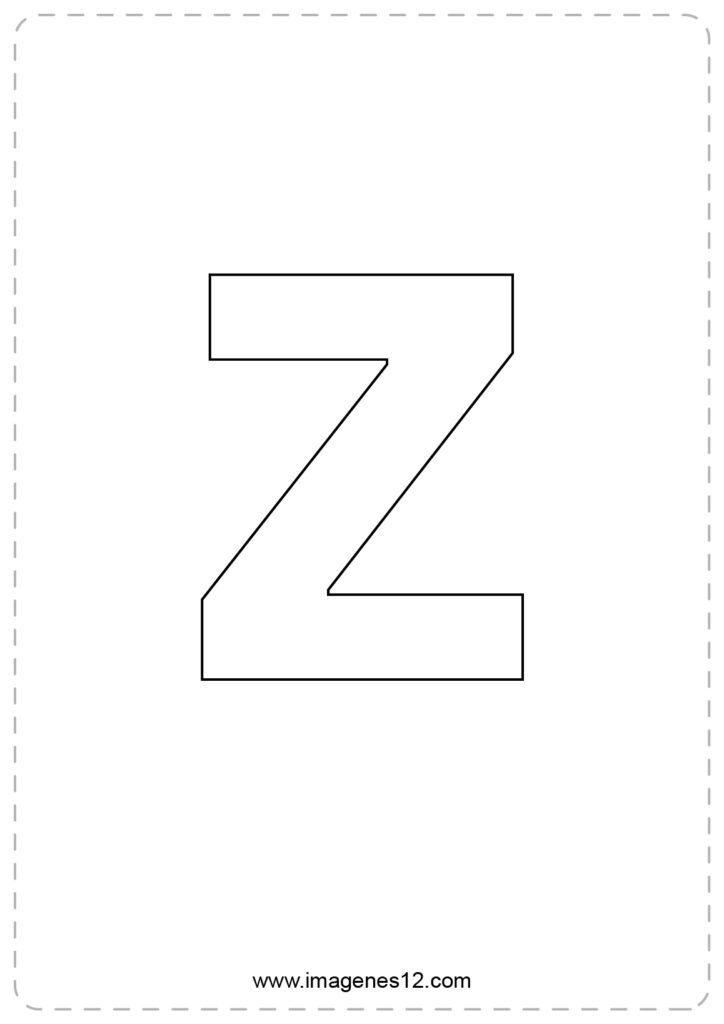 Letra Z para imprimir - Imagenes12