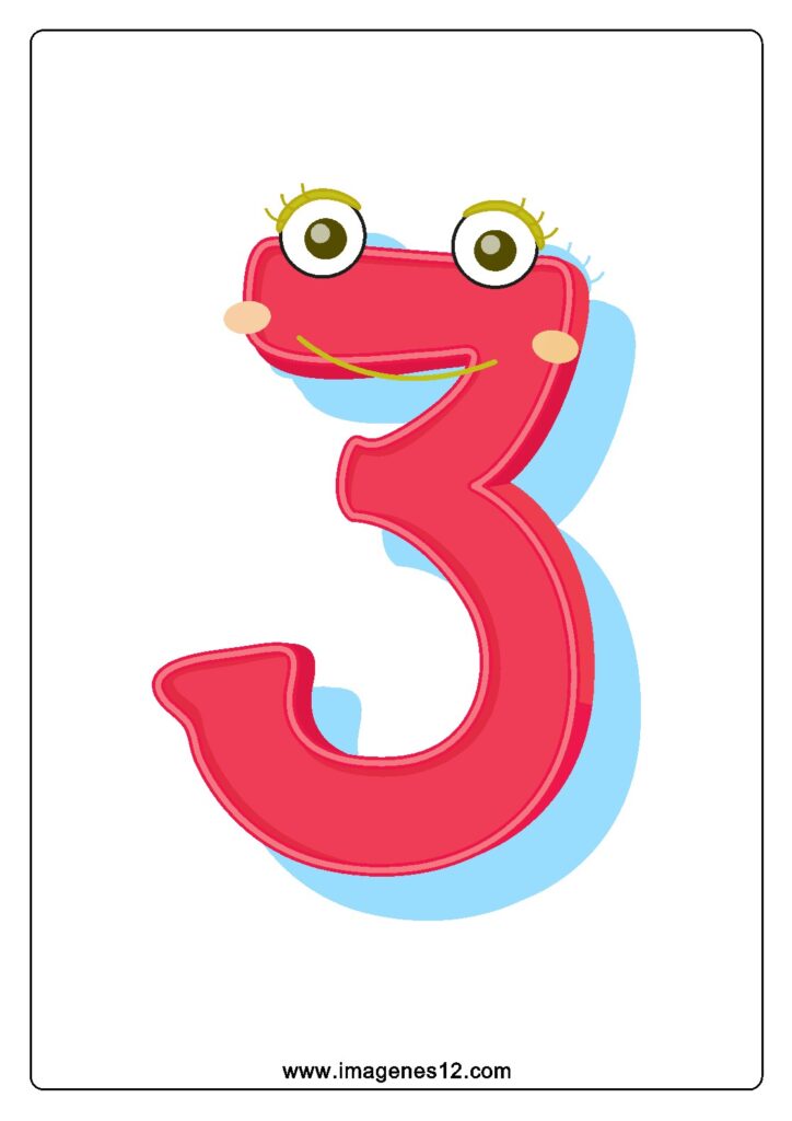 📒 Número 3 para imprimir🥇【PDF】🥇