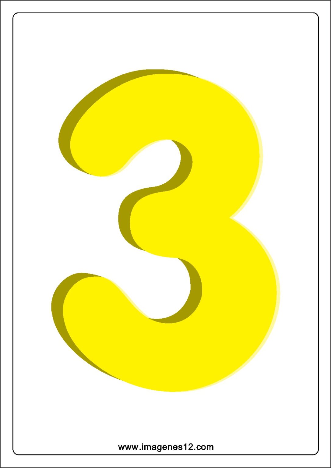 📒 Número 3 para imprimir🥇【PDF】🥇