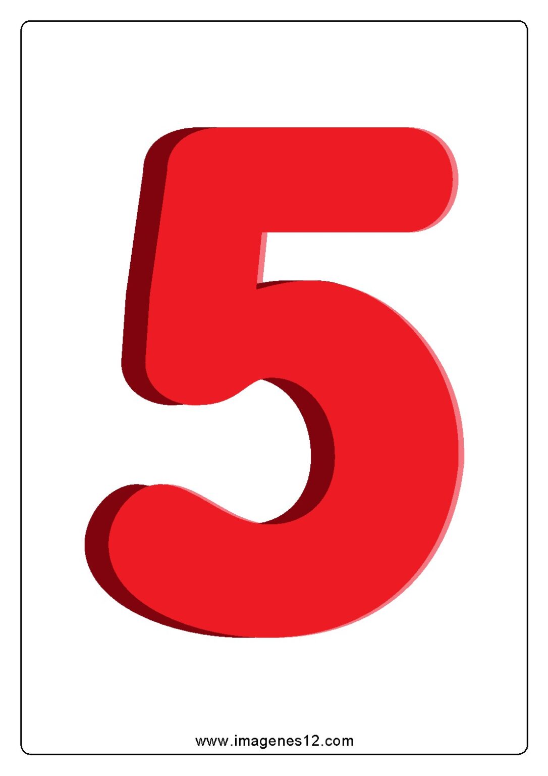 📒 Número 5 para imprimir🥇【PDF】🥇