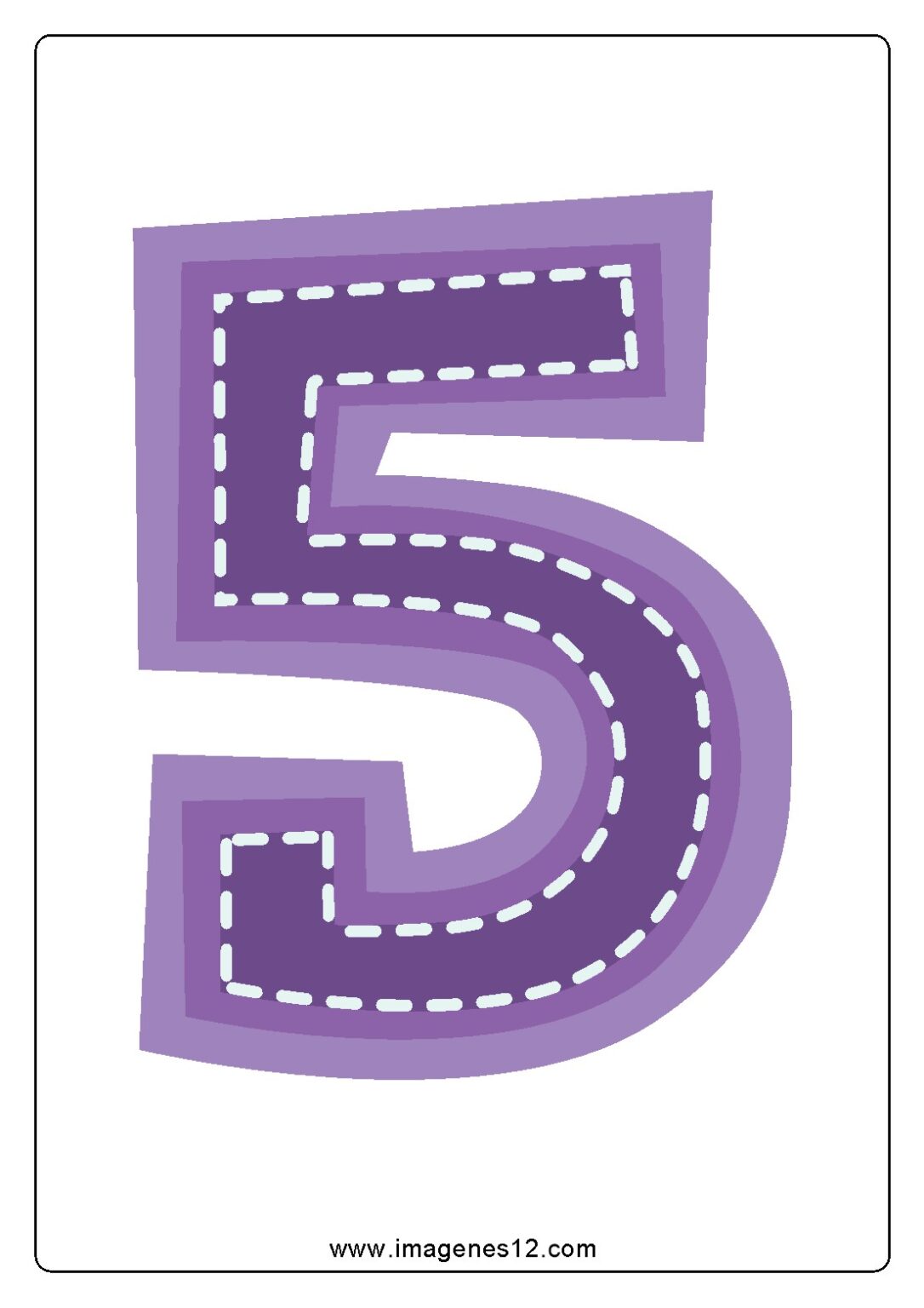 📒 Número 5 para imprimir🥇【PDF】🥇