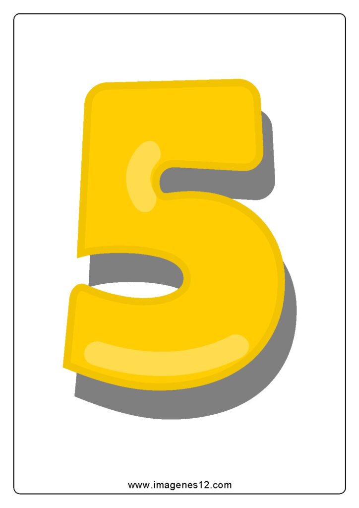 📒 Número 5 para imprimir🥇【PDF】🥇