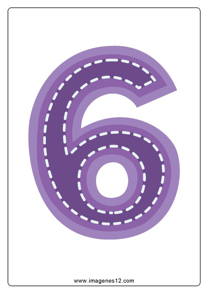 📒 Número 6 para imprimir🥇【PDF】🥇