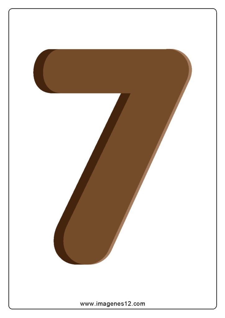📒 Número 7 para imprimir🥇【PDF】🥇