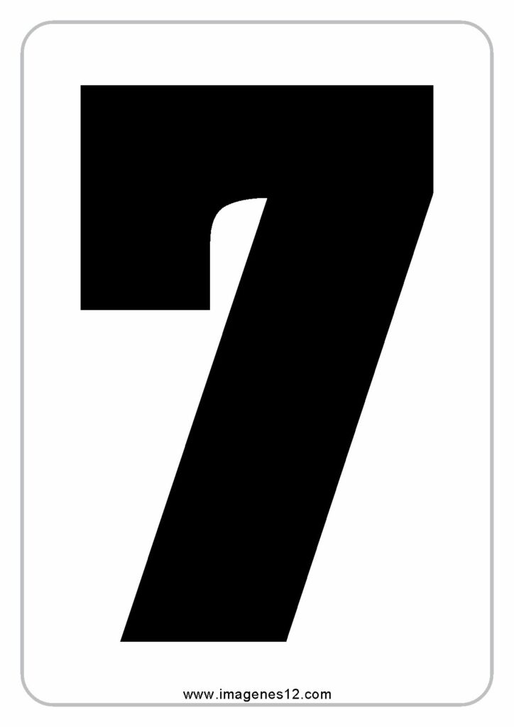📒 Número 7 para imprimir🥇【PDF】🥇