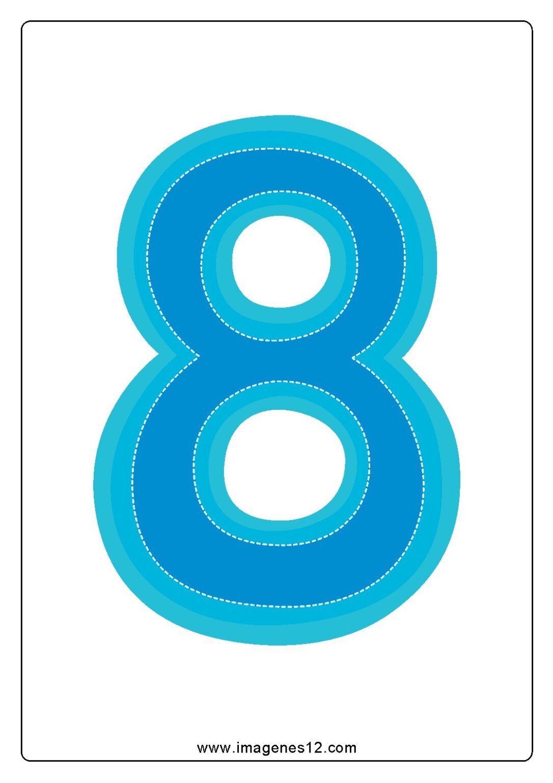 📒 Número 8 para imprimir🥇【PDF】🥇