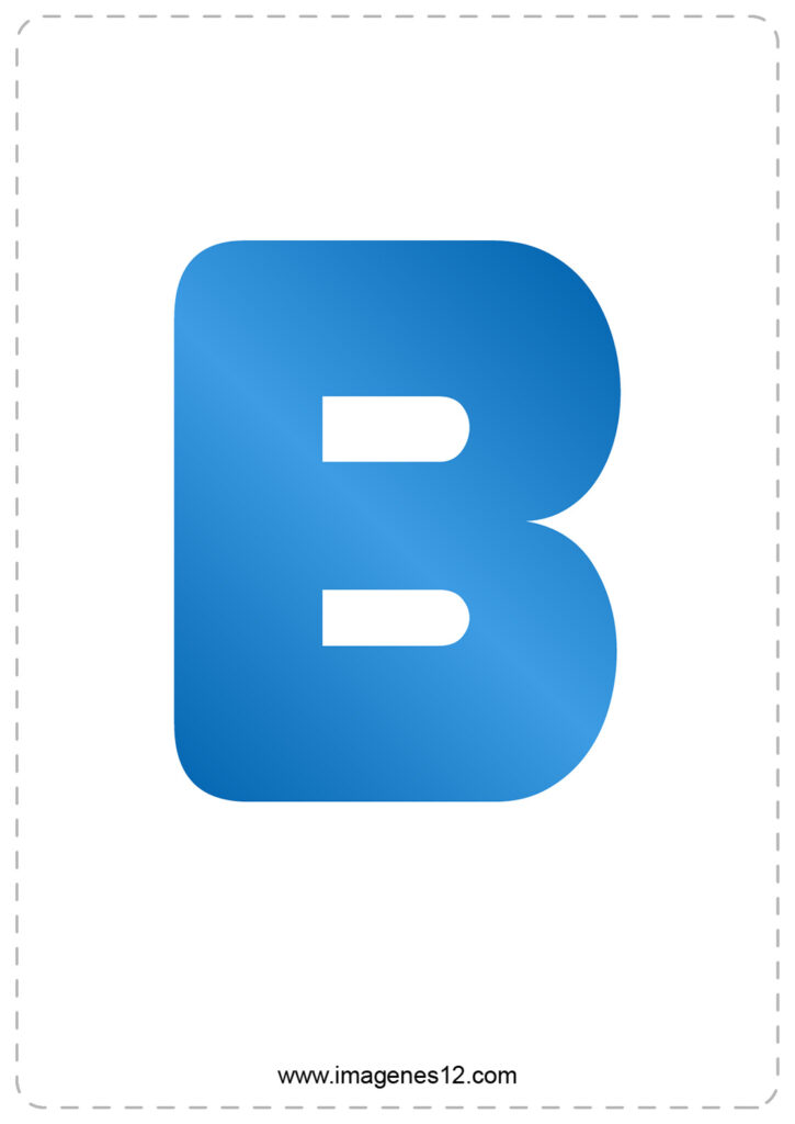 Letra Azul para imprimir - Imagenes12