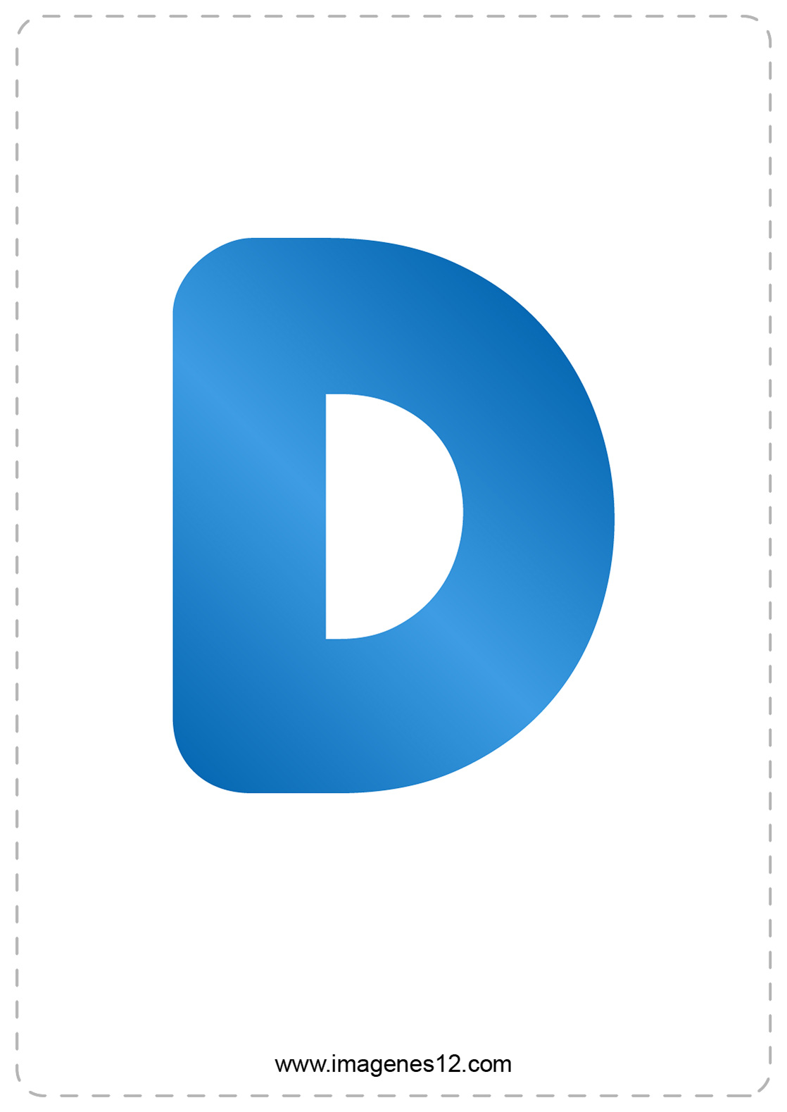 Letra Azul para imprimir - Imagenes12