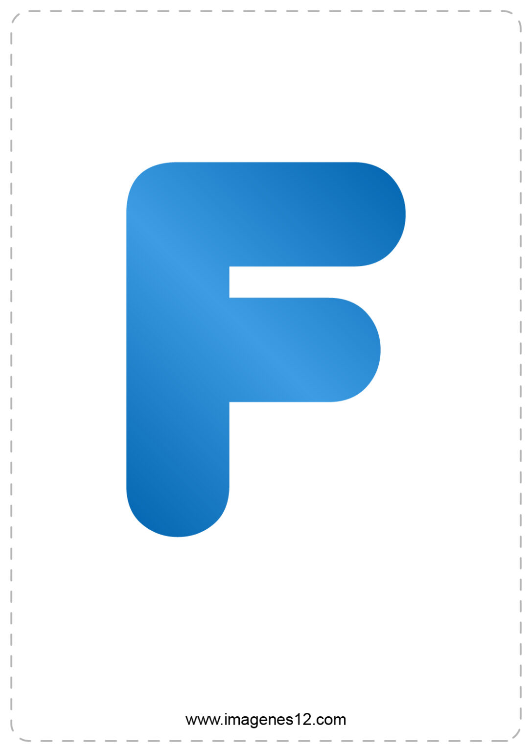 Letra Azul para imprimir - Imagenes12