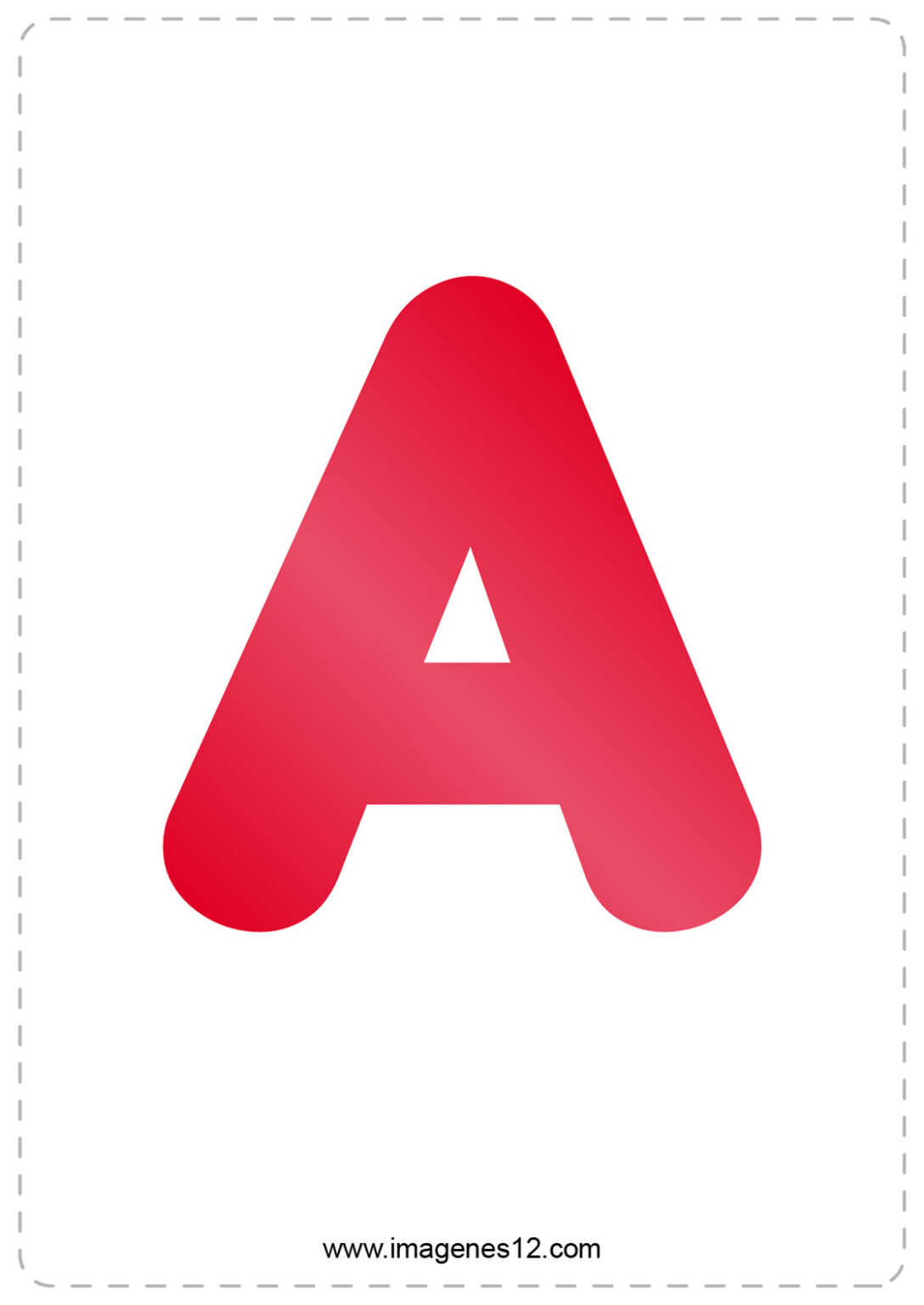 Letra Rojo para imprimir - Imagenes12