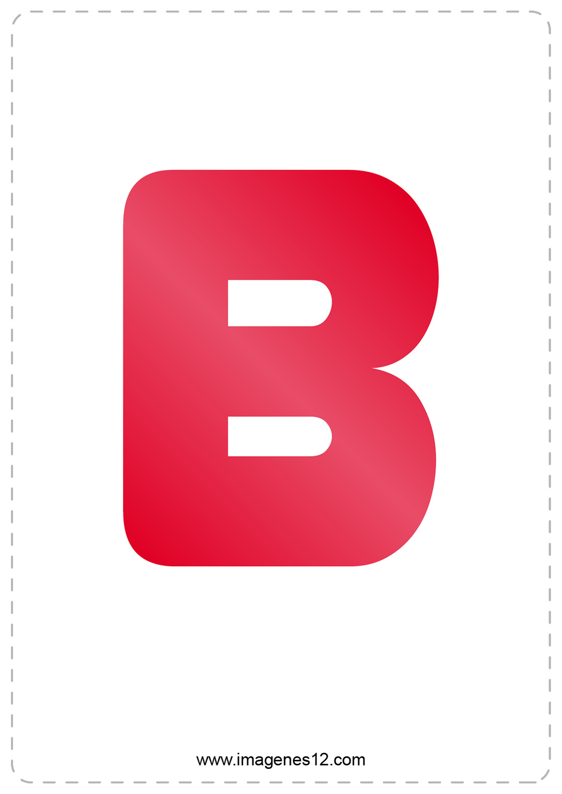Letra Rojo para imprimir - Imagenes12