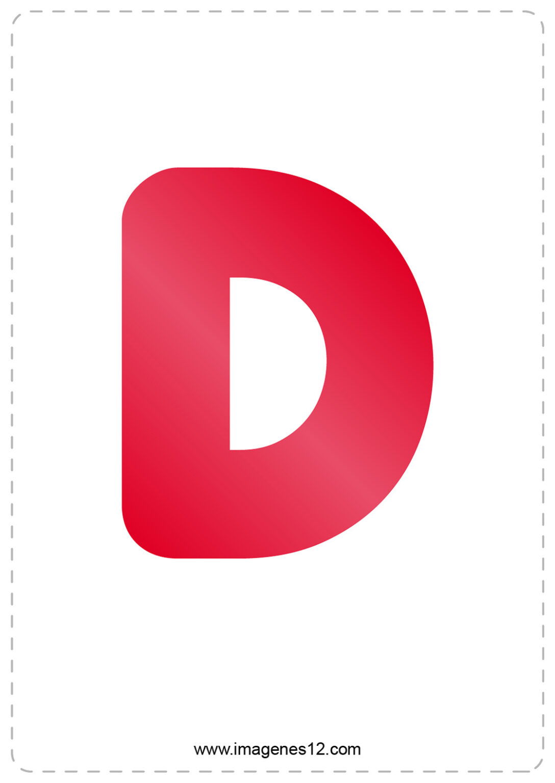 Letra Rojo para imprimir - Imagenes12