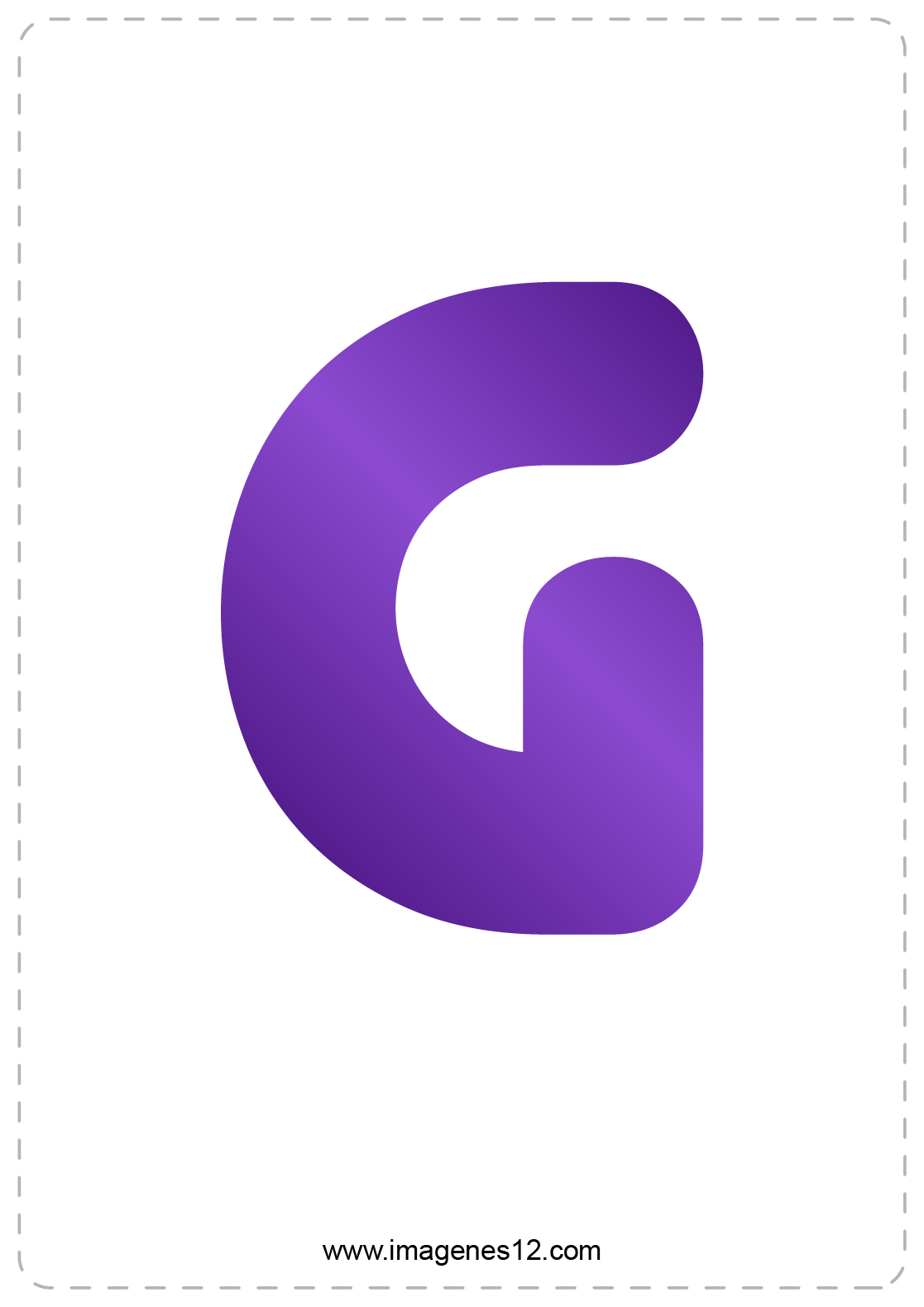 Letra Violeta para imprimir - Imagenes12